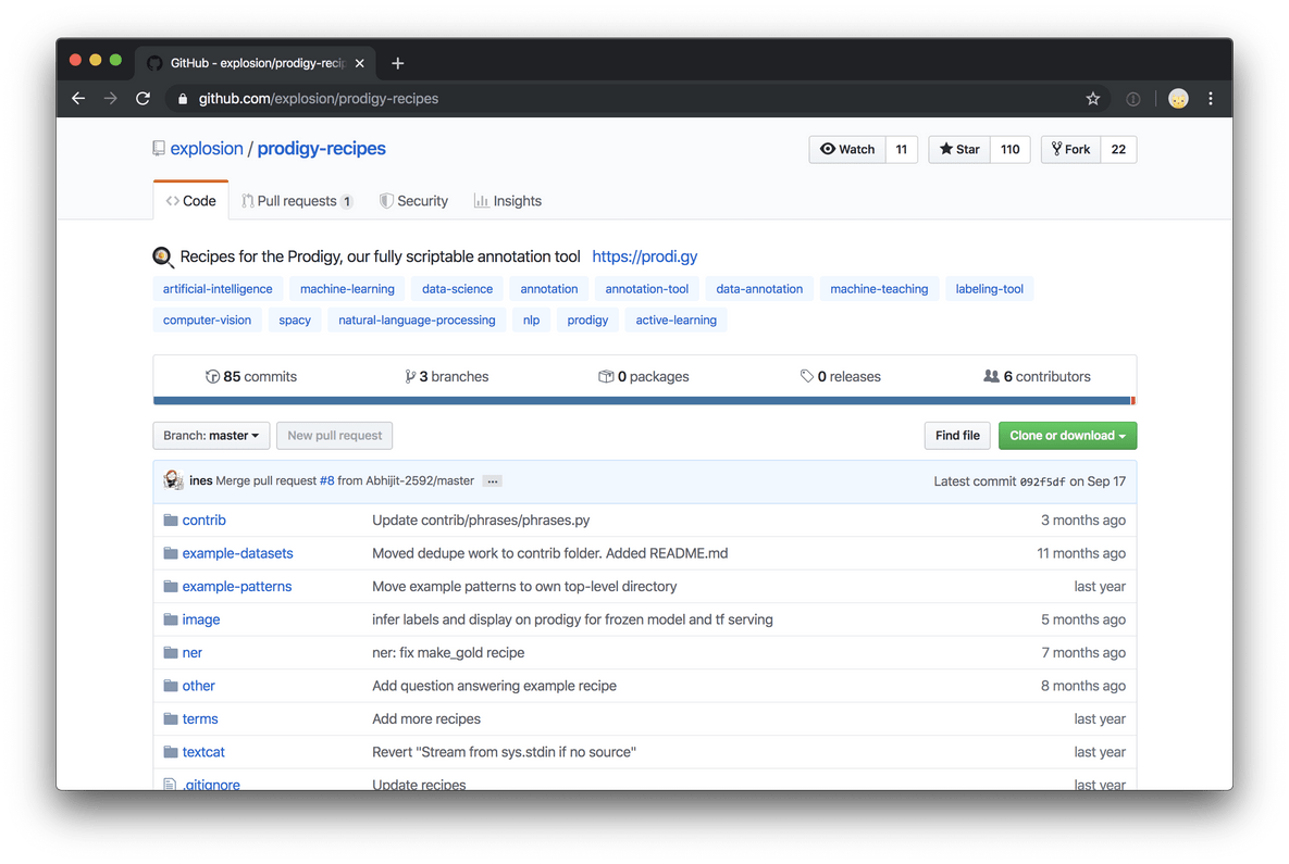 Custom Recipes · Prodigy · An annotation tool for AI, Machine Learning ...