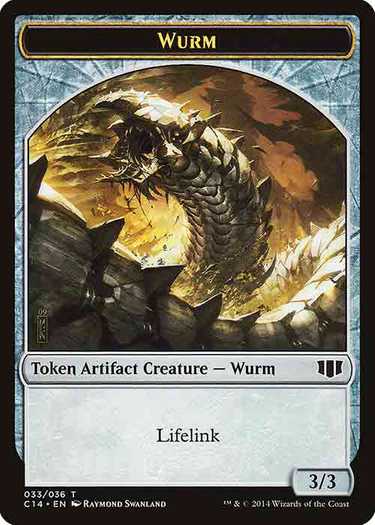 3/3 Colorless Wurm Artifact Creature Token | MTG.onl Tokens