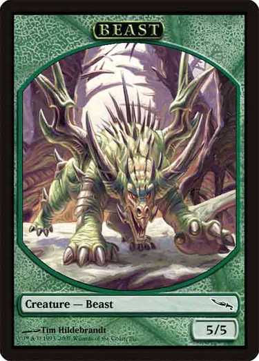 5/5 Green Beast Creature Token | MTG.onl Tokens