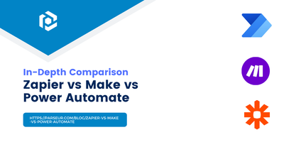 Zapier vs Make vs Power Automate: 2022 Comparison | Parseur