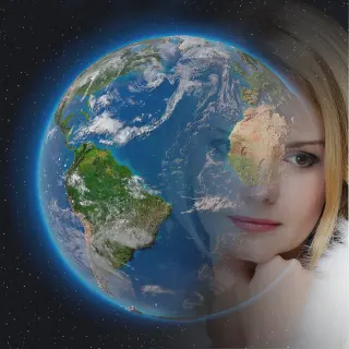 Photo effect planet earth background profile world Effect for Profile ...