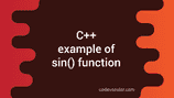 C++ sin() function explanation with example - CodeVsColor