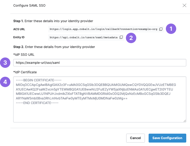 Configure SAML SSO – Product Docs | Cobalt