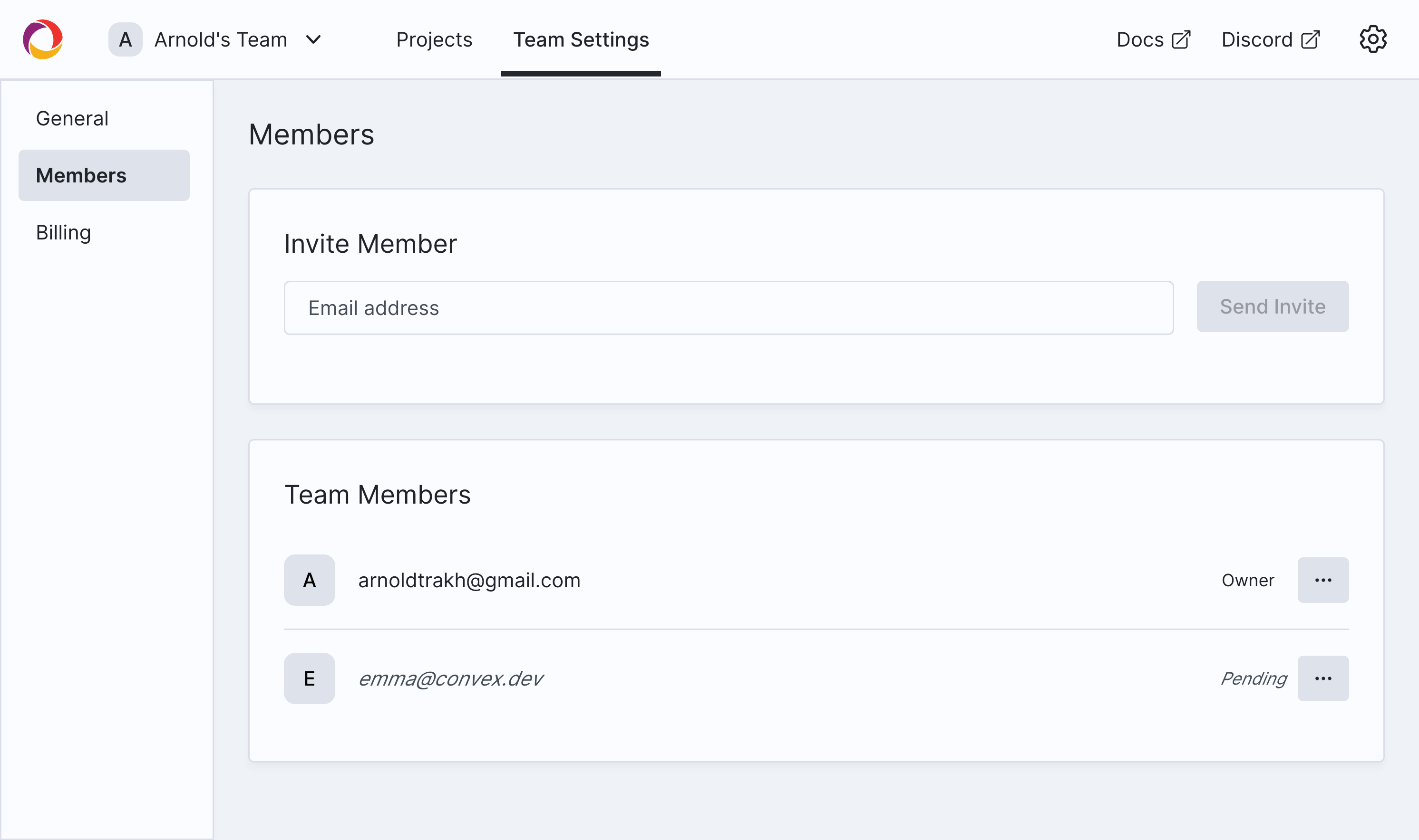 Teams | Convex Developer Hub