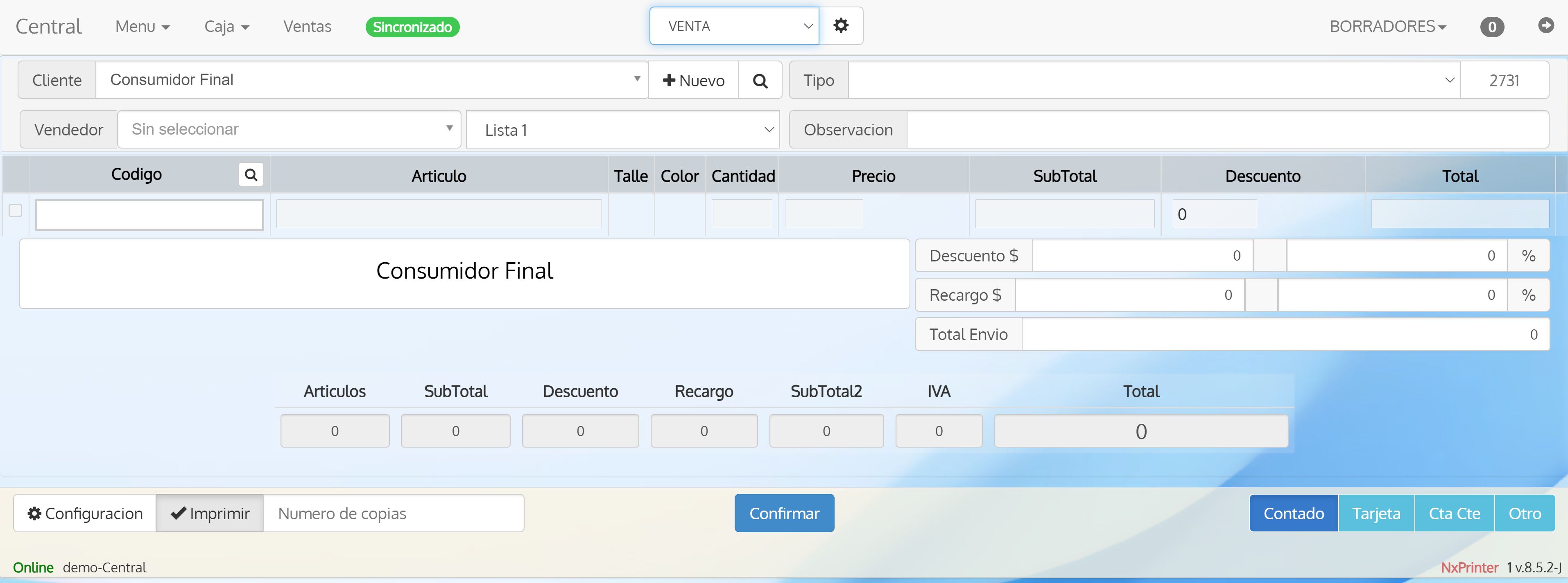Nueva preventa | Ninox Docs