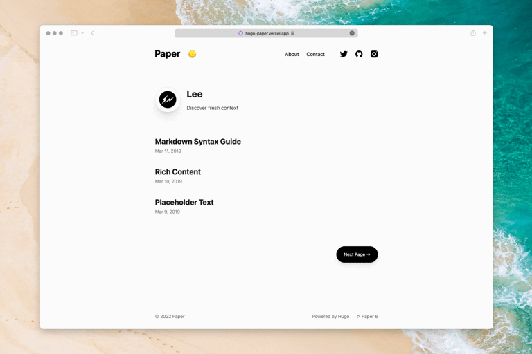 Complete List | Hugo Themes