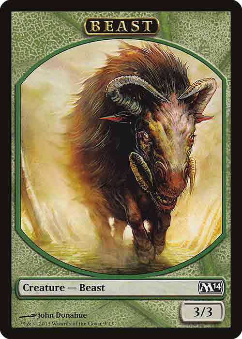3/3 Green Beast Creature Token | MTG.onl Tokens