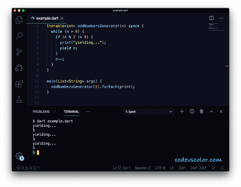 Generators in dart with examples - CodeVsColor