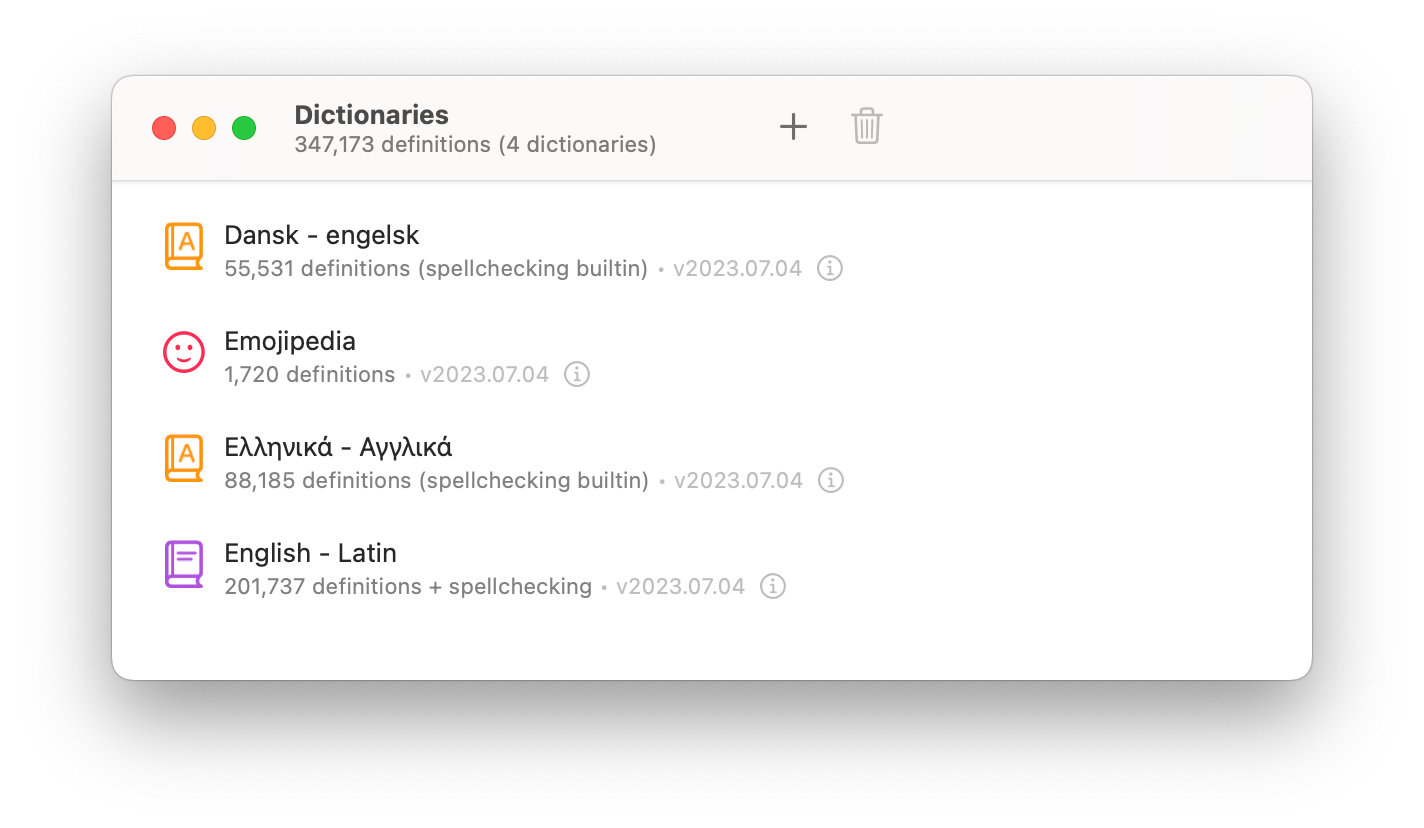 Dictionaries for Mac