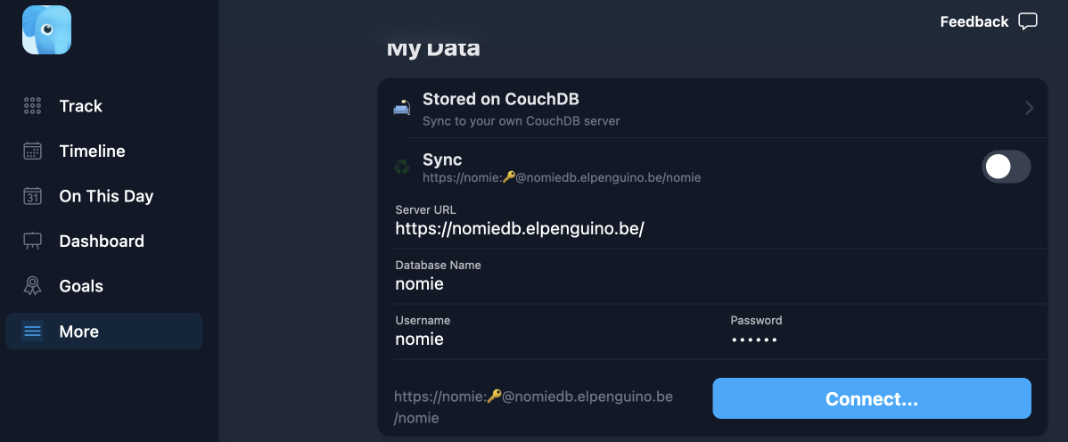 Quantify your self using Nomie 6 in Docker Swarm with CouchDB |・∀・