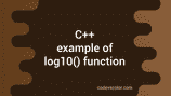 C++ log10() function explanation with examples - CodeVsColor