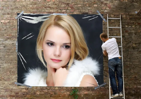 Spice up your images with wall banner Poster filter effects online for free