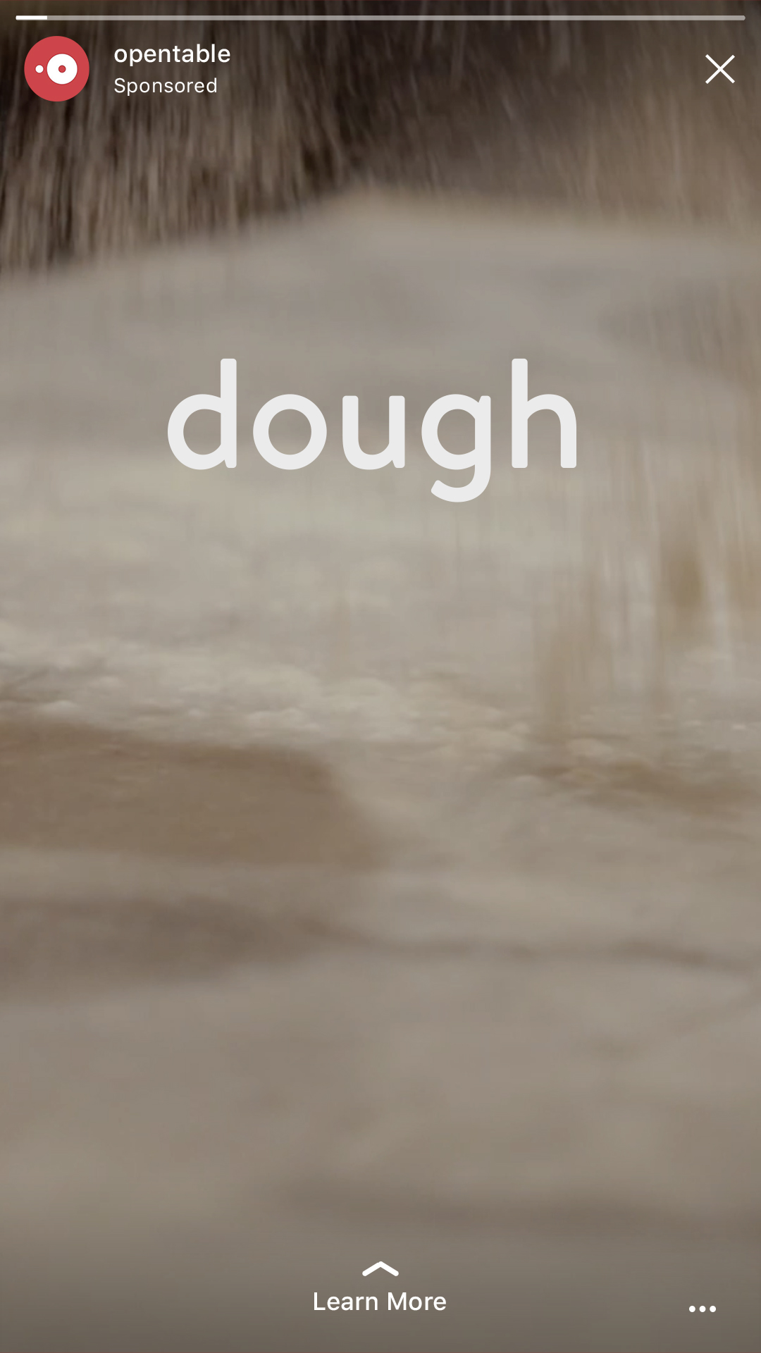 OpenTable Instagram Story