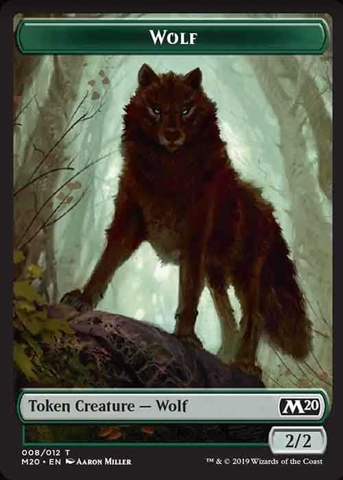 2/2 Green Wolf Creature Token | MTG.onl Tokens