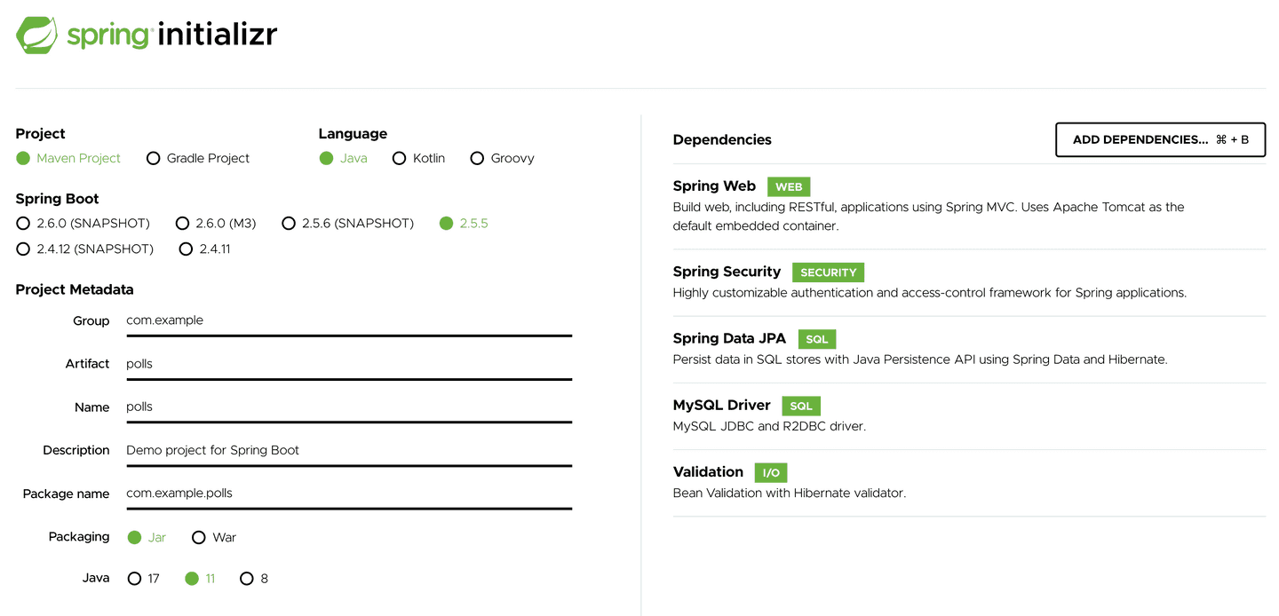 Spring Boot + Spring Security + JWT + MySQL + React Full Stack Polling ...