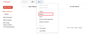 How to export Google contacts to a .csv file - Covve