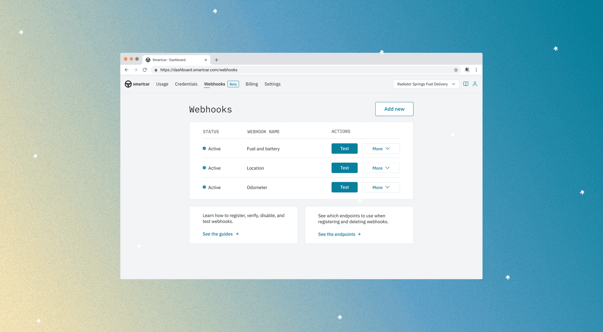 Introducing Smartcar webhooks (private beta) · Smartcar blog