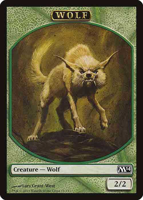 2/2 Green Wolf Creature Token | MTG.onl Tokens