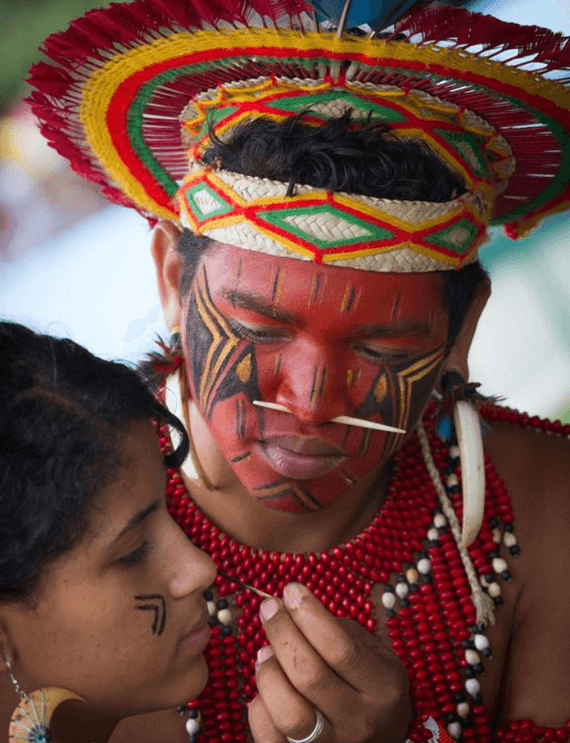 Pintura Facial Indígena : Arte Indígena Brasileira: Características e ...