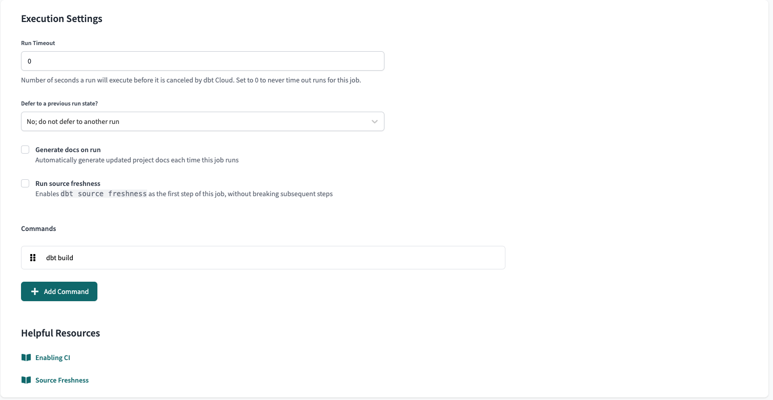 Deploy jobs | dbt Developer Hub