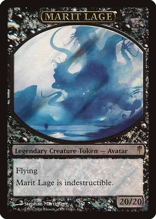 20/20 Black Marit Lage Legendary Creature Token | MTG.onl Tokens