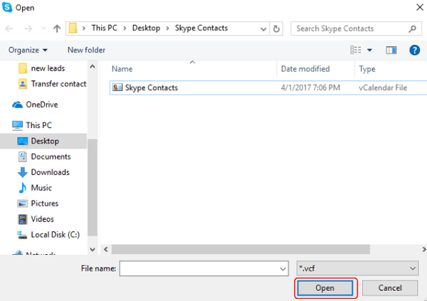How to transfer contacts between Skype accounts | Covve