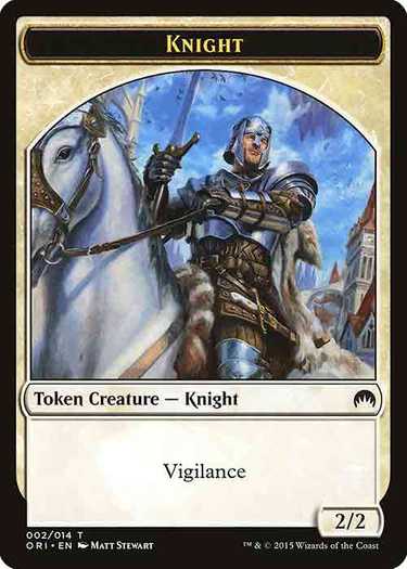 2/2 White Knight Creature Token | MTG.onl Tokens