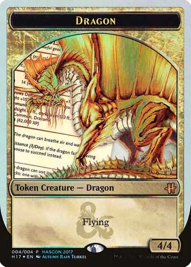 4/4 Multicoloured Dragon Creature Token | MTG.onl Tokens