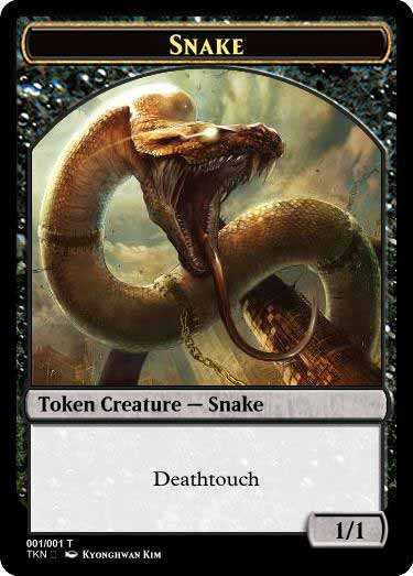 1/1 Black Snake Creature Token | MTG.onl Tokens