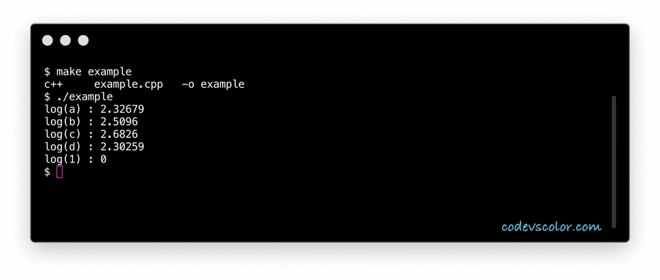 log function in C++ explanation with example - CodeVsColor