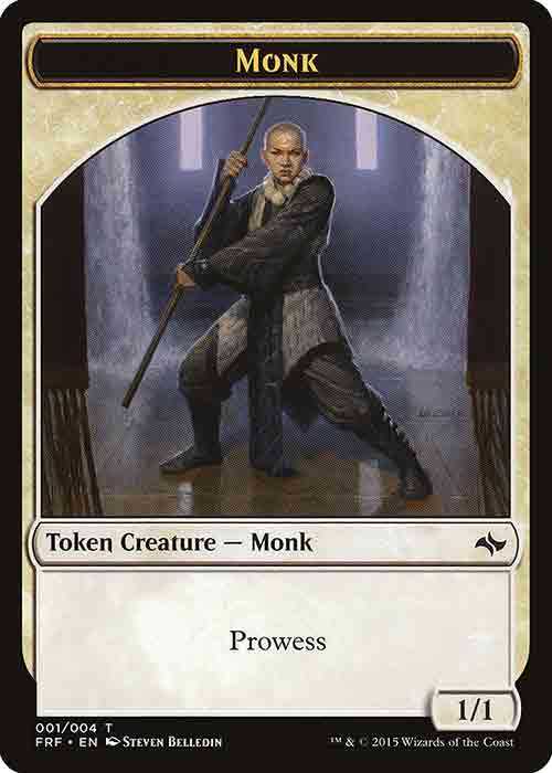 1/1 White Monk Creature Token | MTG.onl Tokens