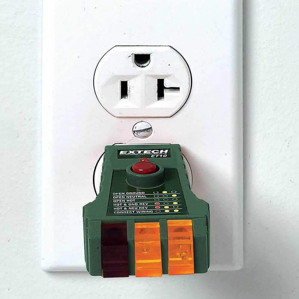 Extech GFCI Tester, 3-Wire Receptacles ET10: Shop Online at Best Price ...