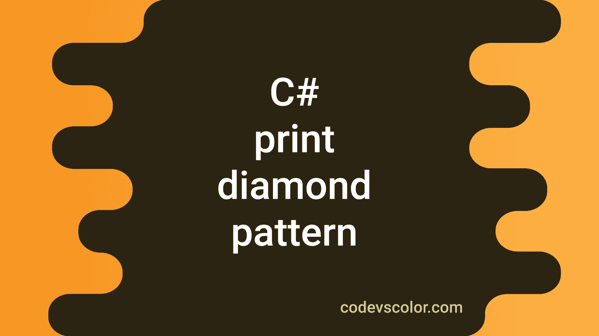C# program to print a diamond pattern - CodeVsColor