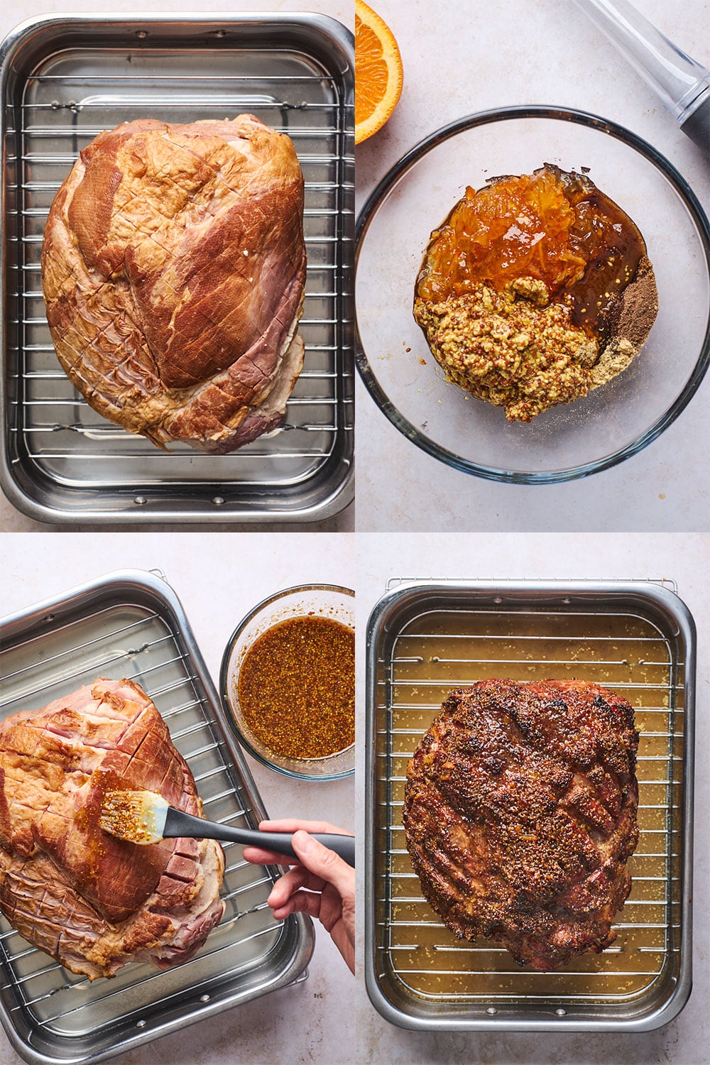 Marmalade Glazed Ham Olive And Mango