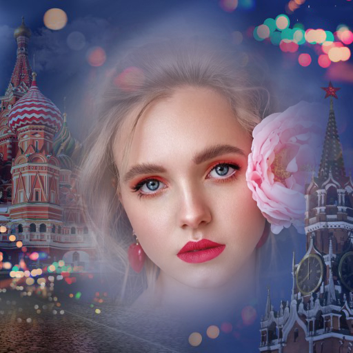 Moscow attractions background Photo Frame | Unique Decorative Travel Frame
