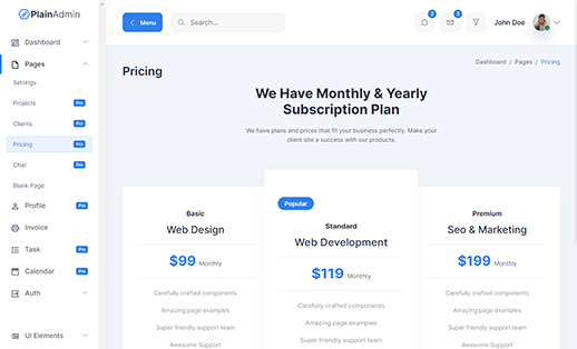 Free Bootstrap 5 Vanilla JS Admin Template - PlainAdmin