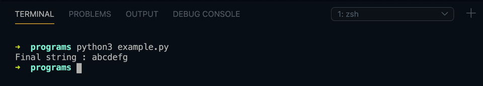 Python program to concatenate a list of characters to a string ...