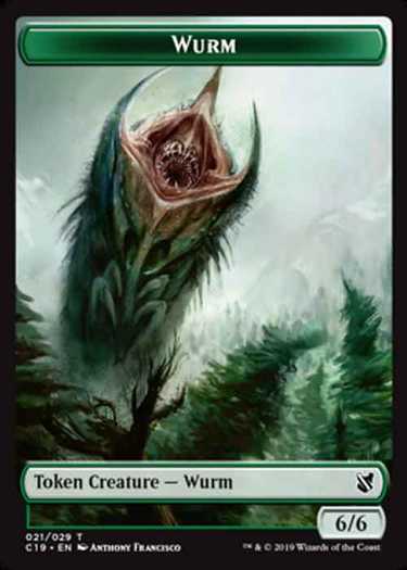 6/6 Green Wurm Creature Token | MTG.onl Tokens