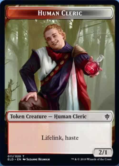 2/1 Red White Human Cleric Creature Token | MTG.onl Tokens