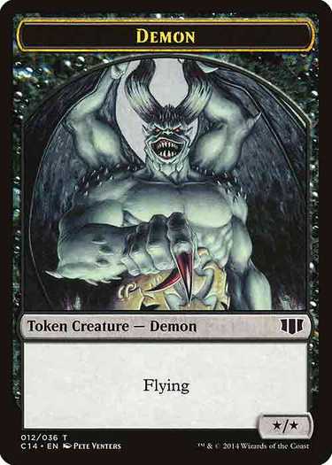 Black Demon Creature Token | MTG.onl Tokens