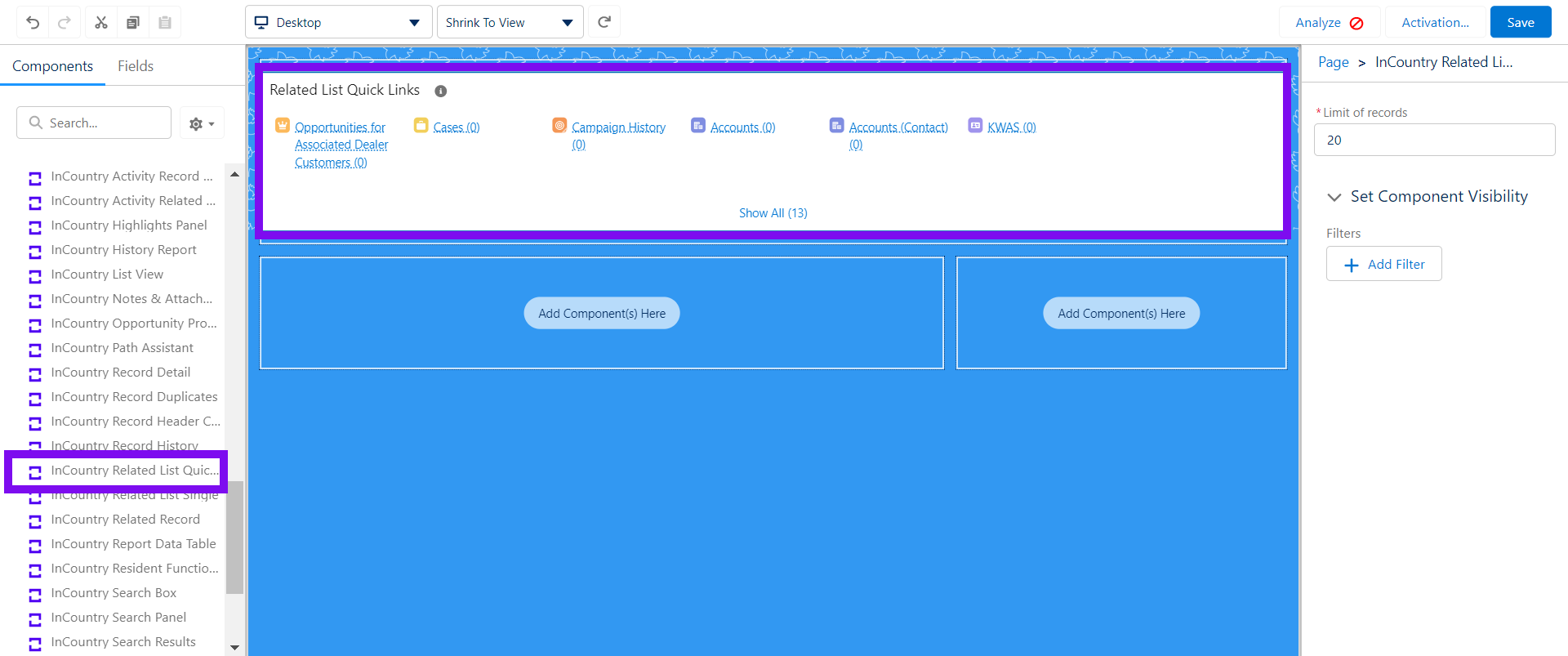 Managing web components - InCountry Docs