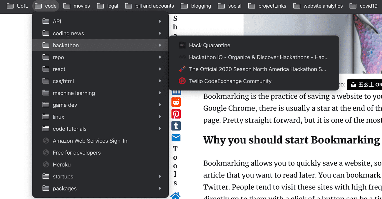 The Power Of Bookmarking Websites | devsurvival
