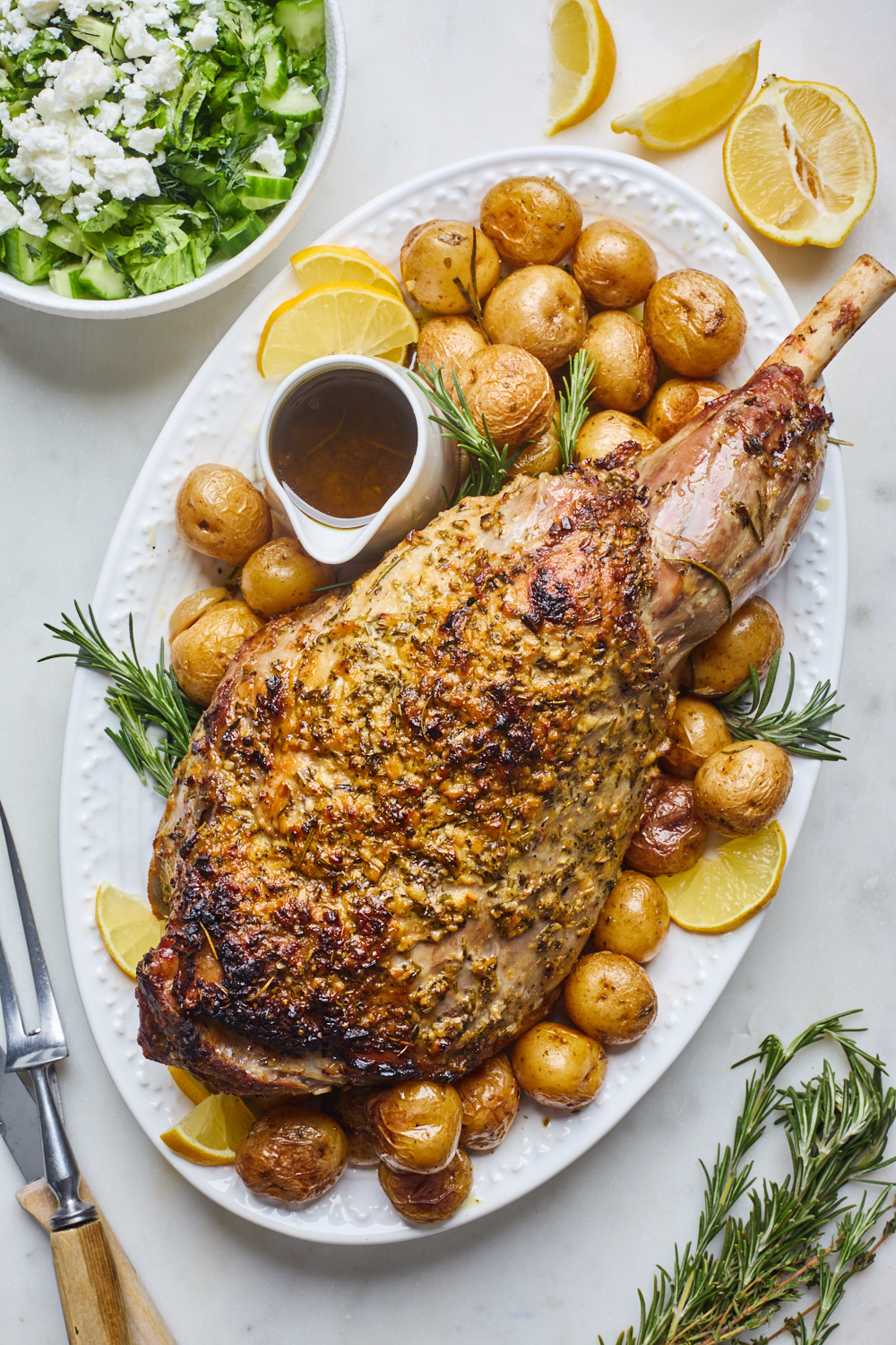 Roasted Lamb and Potatoes | Olive & Mango