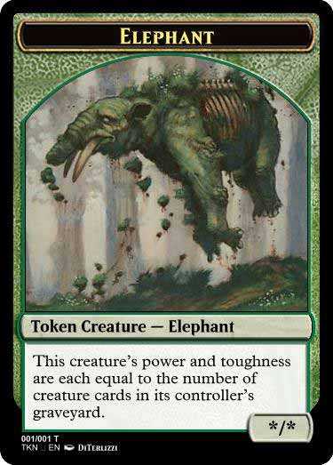 Green Elephant Creature Token | MTG.onl Tokens