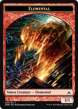 3/1 Red Elemental Creature Token | MTG.onl Tokens