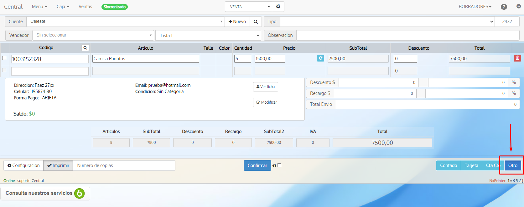 Medios de pago | Ninox Docs