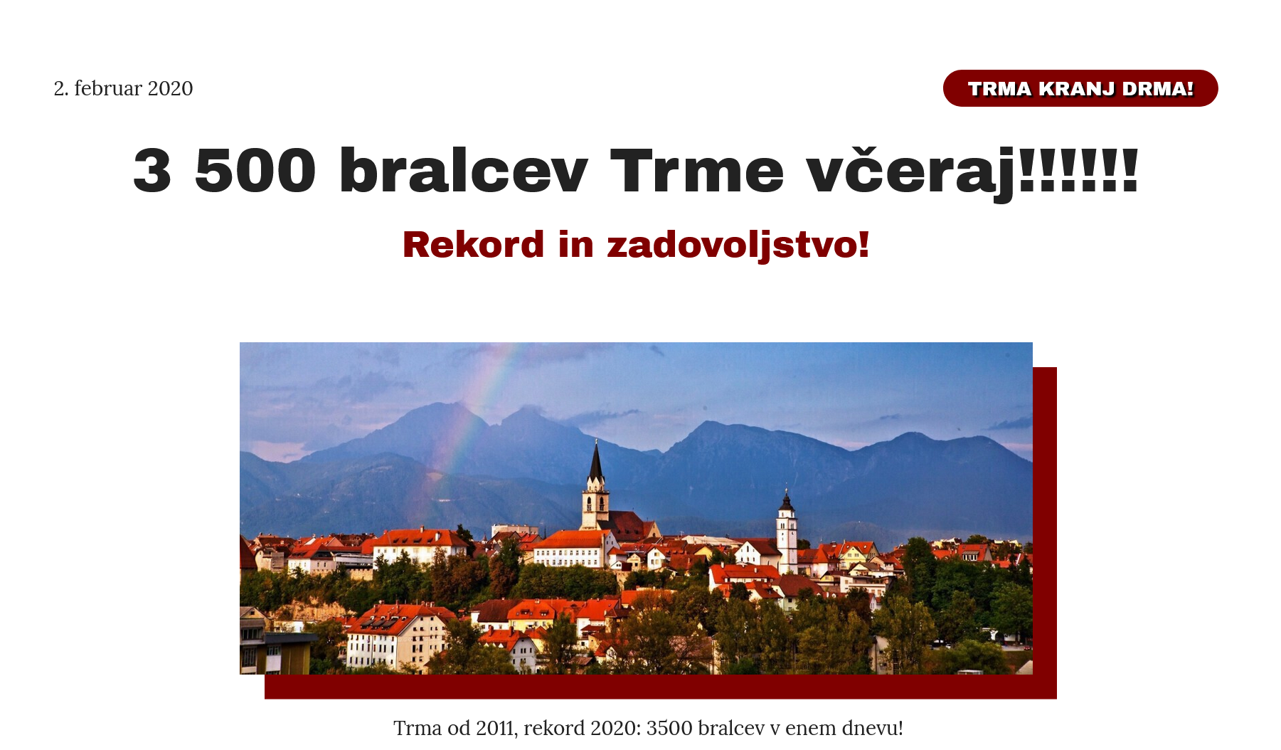 64 000 klikov v 24 urah = je to sporočilo, da Trma odneha???? | Trma.si