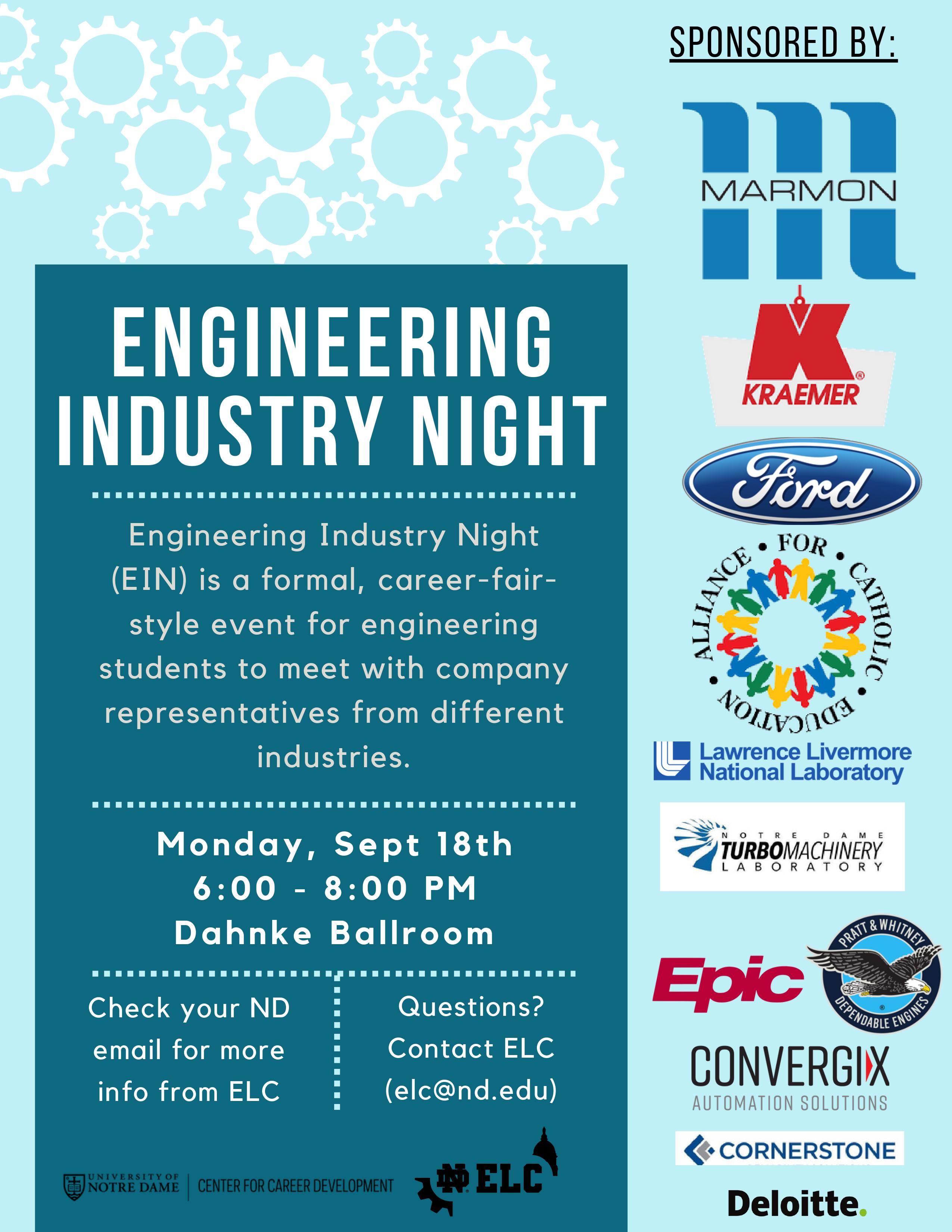 Engineering Industry Day (EID) | ELC | University of Notre Dame