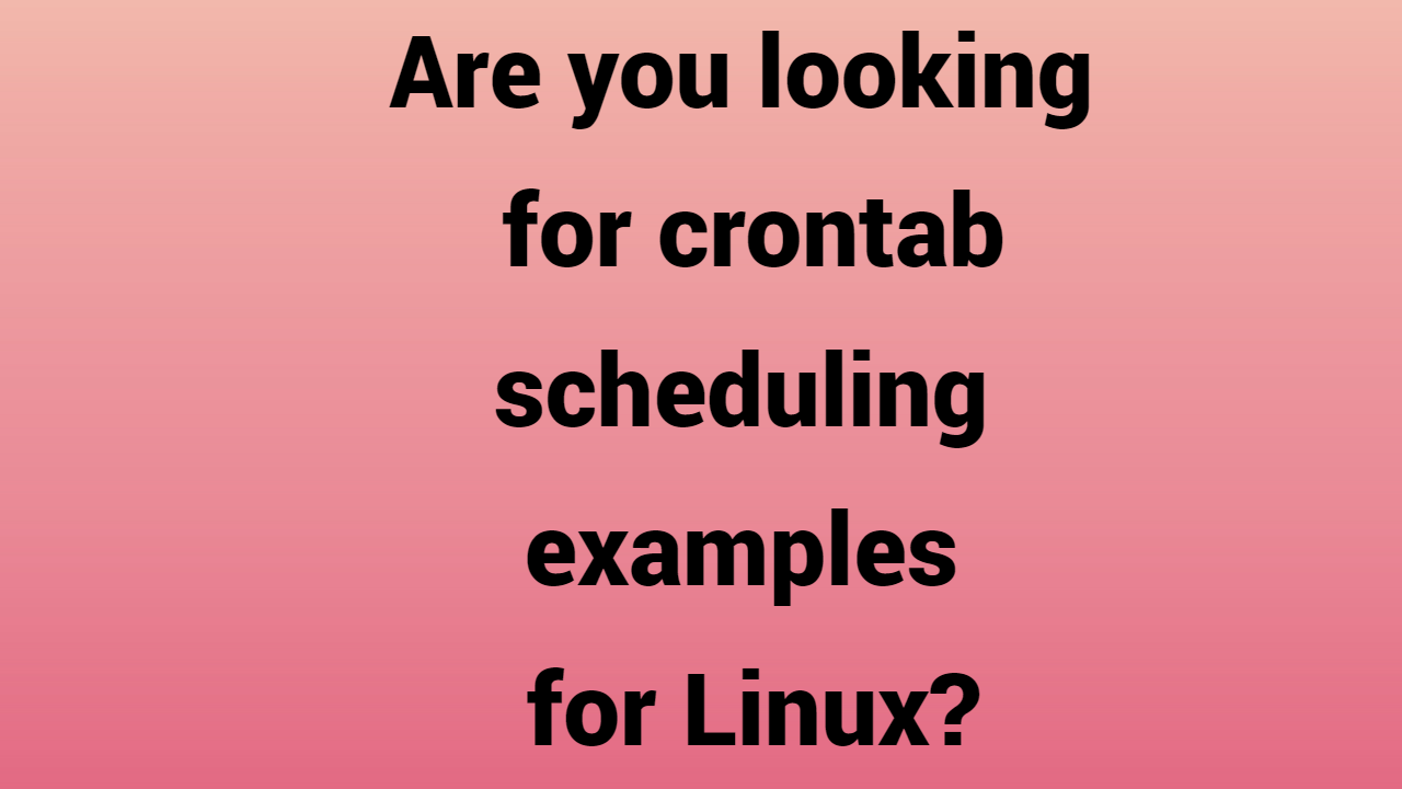Crontab generator - Free online tool
