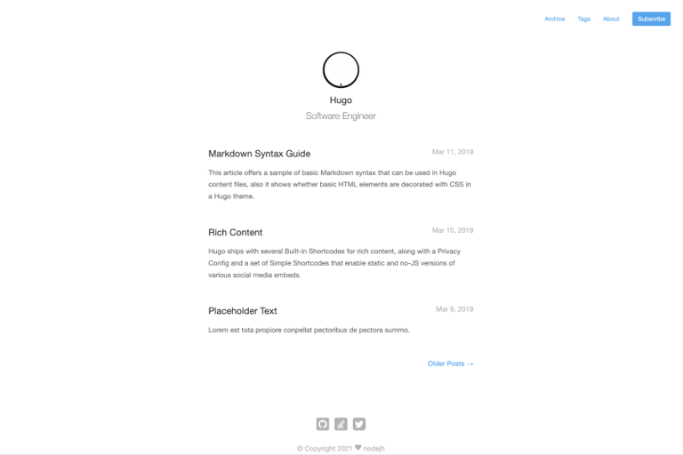 Complete List |Hugo Themes